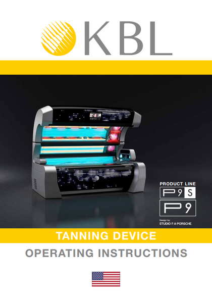 KBL P9S Tanning Bed Manual