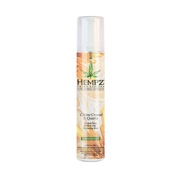 Hempz Citrine Crystal & Quartz Face, Body, & Hair Mist 5.07 OZ.