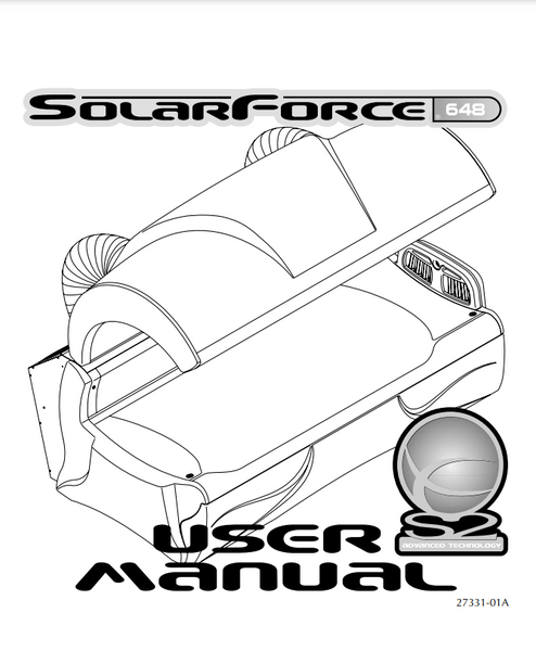 Solar Force S2 648 Tanning Bed Manual