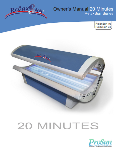 Prosun Relaxsun 24 20 Min Tanning Bed Manual