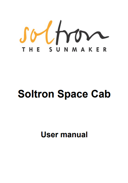 Soltron Space Cab Tanning Bed Manual