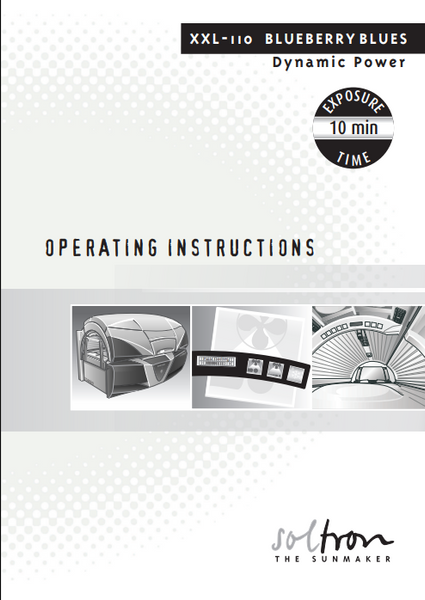 Soltron XXL-110 Blueberry Blues Dynamic Power Tanning Bed Manual