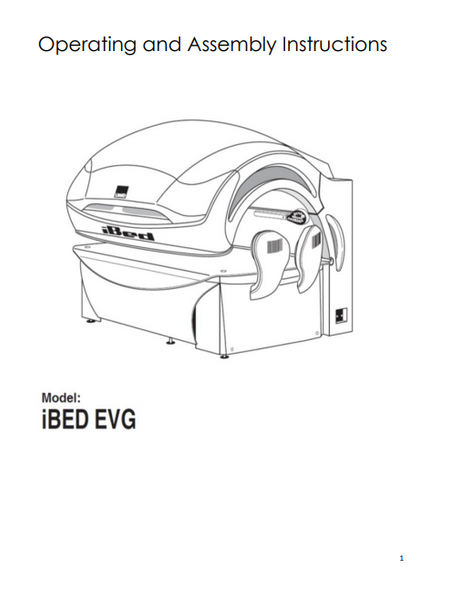 UWE IBED EVG Tanning Bed Manual